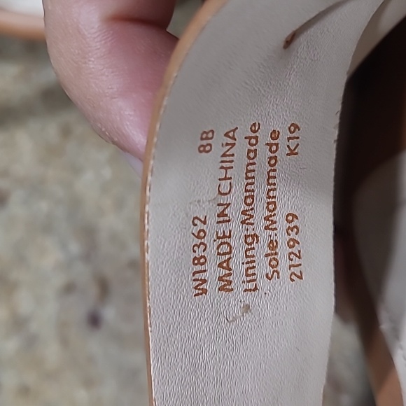 Cole Haan | Shoes | Cole Han Marietta Tan Leather Wedge Ssndals Size Us ...